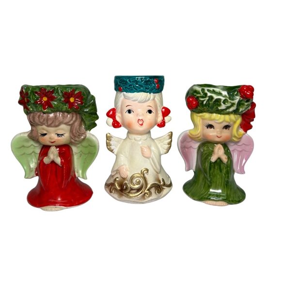 Lefton | Holiday | Vintage Lefton Christmas Angel Votive Candle Holder ...